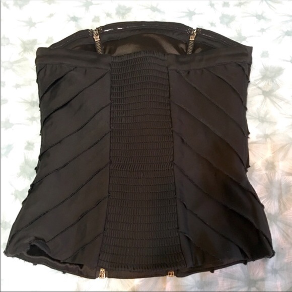 bebe | Tops | Bebe Bustier Corset Black Studded Double Zip Bustier ...
